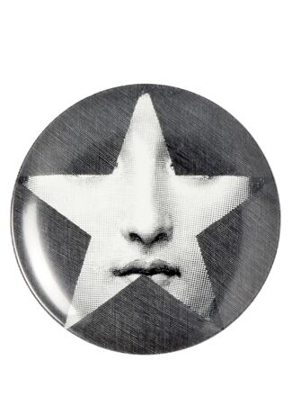 Fornasetti Tema e Variazioni No 277 Porselen Dekoratif Tabak Siyah