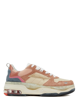 Premiata Kadın Colorblocked Taban Detaylı Deri Sneaker Bordo 36 EU Premiata Kadın Colorblocked Taban Detaylı Deri Sneaker Bordo 36 EU