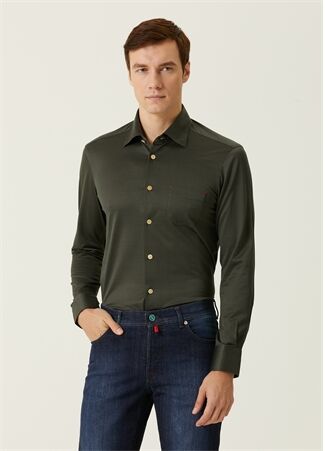 Kiton Erkek Yeşil Gömlek XL EU