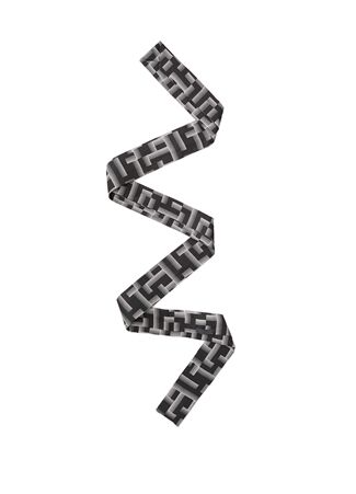 Pal Zileri Erkek Siyah Desenli İpek Atkı EU