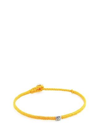 Kayra Khan Erkek Life Herrinbone Gümüş Rengi Bileklik Sarı EU