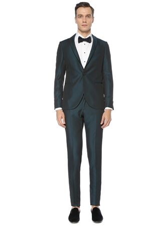 Palzileri Lab Erkek Yeşil Şal Yaka Yün Takım Elbise 50 IT