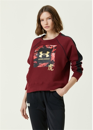 Under Armour Kadın UA CNY Bordo Bisiklet Yaka Sweatshirt XS EU