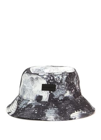 Emporio Armani Erkek Siyah Gri Desenli Bucket Şapka S/M EU