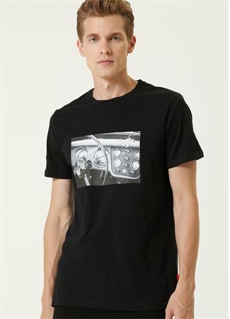 John Frank Erkek Old Car Siyah T-shirt S EU