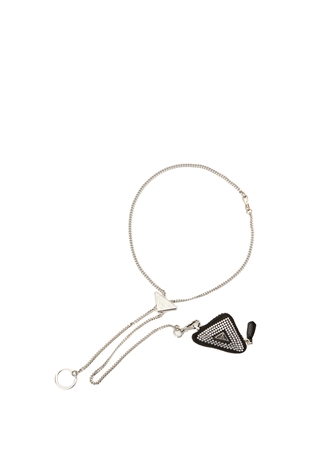 Prada Kadın Silver Aksesuar Detaylı Zincir Kemer Gri EU Prada Kadın Silver Aksesuar Detaylı Zincir Kemer Gri EU