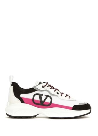 Valentino Garavani Kadın Beyaz Logo Detaylı Deri Sneaker 35 EU