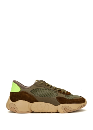 Valentino Garavani Erkek Haki Taban Detaylı Logolu Deri Sneaker 42 EU Valentino Garavani Erkek Haki Taban Detaylı Logolu Deri Sneaker 42 EU