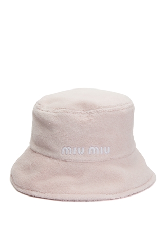 Miu Kadın Pembe Logolu Şapka M Eu Miu Kadın Pembe Logolu Şapka M Eu