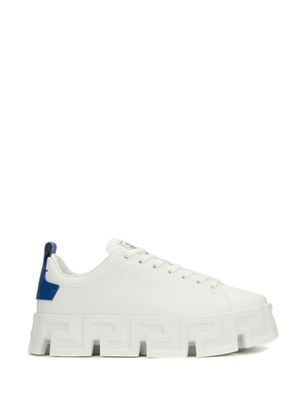 Versace Erkek Beyaz Taban Detaylı Deri Sneaker Lacivert 42 EU Versace Erkek Beyaz Taban Detaylı Deri Sneaker Lacivert 42 EU