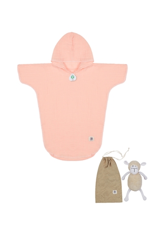 Any & Many Kız Çocuk Organik Pamuk Muslin Panço Ve Oyuncak Se Bej -2 Yaş EU Any & Many Kız Çocuk Organik Pamuk Muslin Panço Ve Oyuncak Se Bej -2 Yaş EU