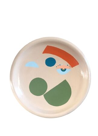 Eye Sicilia Mandarin Melina Karışık Desenli Dekoratif Tabak Bej