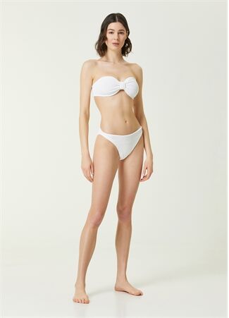 Hunza G Kadın Jean Beyaz Bikini Takımı Eu
