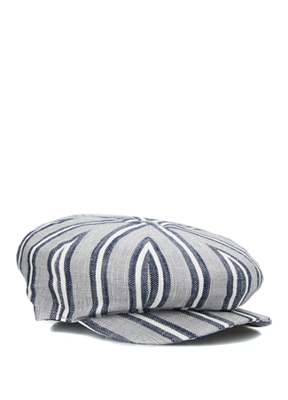 Doria Erkek Gri Mavi Çizgili Şapka 57 EU Doria Erkek Gri Mavi Çizgili Şapka 57 EU