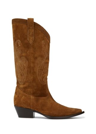 Etro Kadın Bej Deri Çizme Kahverengi 36 EU