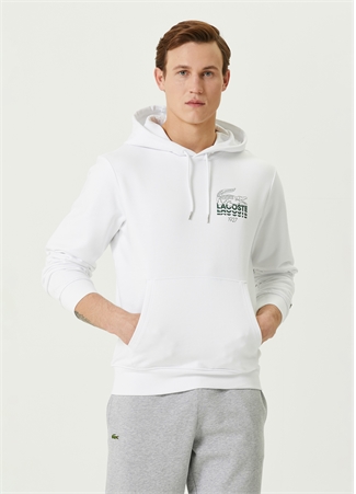 Lacoste Erkek Regular Fit Beyaz Kapüşonlu Logolu Sweatshirt S Eu Lacoste Erkek Regular Fit Beyaz Kapüşonlu Logolu Sweatshirt S Eu