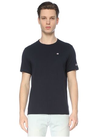 Champion Erkek Lacivert Bisiklet Yaka T-shirt XS EU