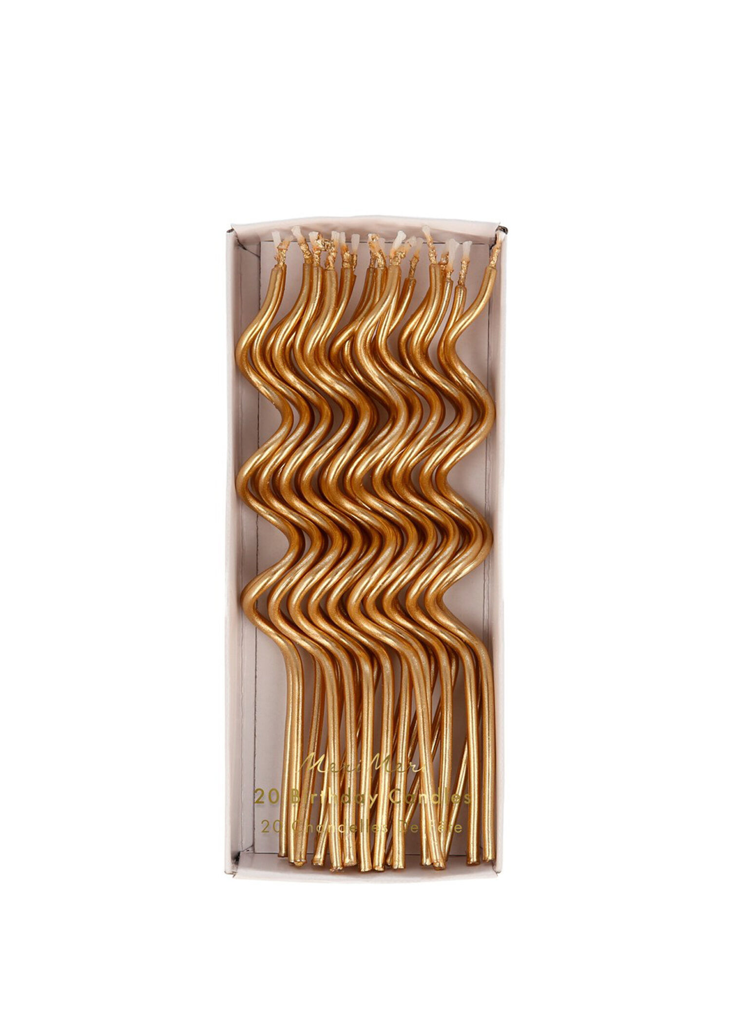 Meri Meri - Golden Swirl 20-Pack Cake Candle