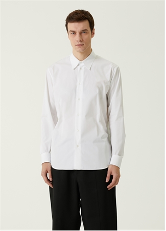 Jil Sander Erkek Beyaz Sivri Yaka Gömlek 38 IT Jil Sander Erkek Beyaz Sivri Yaka Gömlek 38 IT