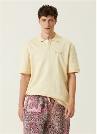 Les Benjamins Erkek Krem Polo Yaka T-shirt Bej S EU