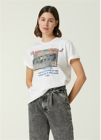 Death is Easy Kadın All Eyes On You Ekru Baskılı T-shirt Bej S EU Death is Easy Kadın All Eyes On You Ekru Baskılı T-shirt Bej S EU