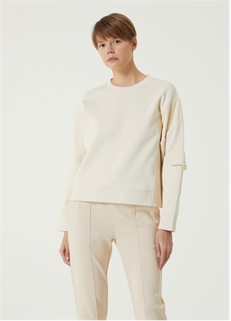 Beymen Club Kadın Ekru Garni Detaylı Sweatshirt Bej S Beymen Club Kadın Ekru Garni Detaylı Sweatshirt Bej S