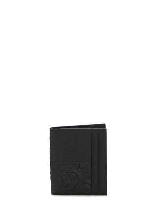 Salvatore Ferragamo Erkek Siyah Logo Detaylı Deri Cüzdan EU