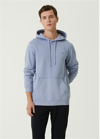 Academia Erkek Mavi Kapüşonlu Arkası Baskılı Sweatshirt S EU Academia Erkek Mavi Kapüşonlu Arkası Baskılı Sweatshirt S EU