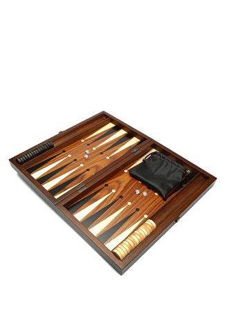 Beymen Hediye Siyah Deri Detaylı Büyük Ahşap Tavla Eu