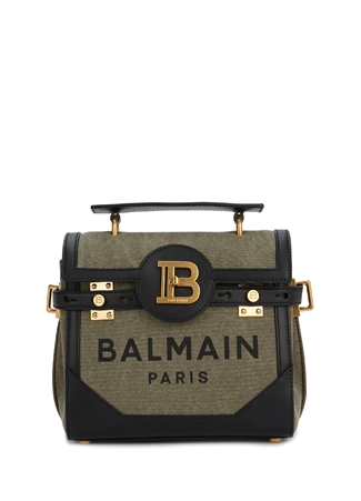 Balmain Kadın B Buzz Haki Logolu Omuz Çantası EU Balmain Kadın B Buzz Haki Logolu Omuz Çantası EU