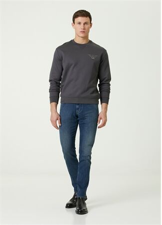 Emporio Armani Erkek Slim Fit J06 Lacivert Jean Pantolon 3 US