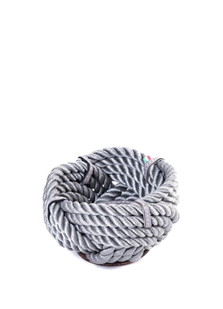 Marricreo Gri Medium Şerit Dokulu Sepet Marricreo Gri Medium Şerit Dokulu Sepet