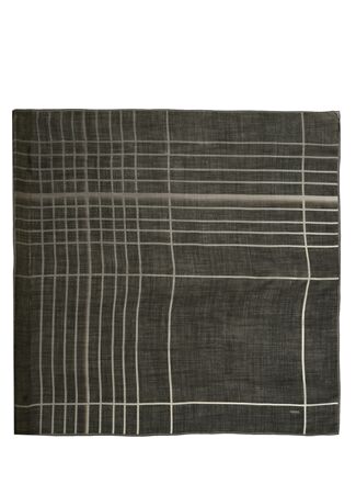 Pal Zileri Erkek Siyah Geometrik Çizgili Yün Atkı EU