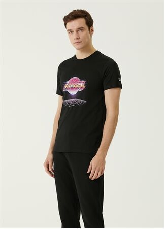 New Era Erkek Los Angeles Lakers Siyah T-shirt L EU