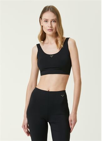 Prada Kadın Siyah Logolu Büstiyer 38 IT