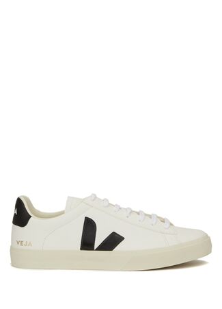 Veja Erkek Beyaz Logolu Deri Sneaker 4 EU