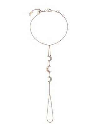 Mevaris Kadın High Moon Hilal Formlu Altın Rengi Şahmeran Bilekl Pembe EU