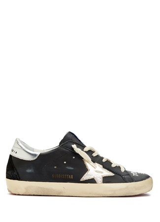 Golden Goose Kadın Siyah Eskitme Detaylı Sneaker Gri 36 Eu