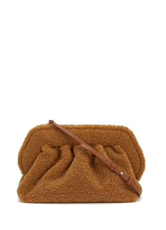 The Moire Kadın Taba Dokulu Omuz Çantası Kahverengi EU