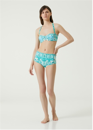 Etro Kadın Turkuaz Barok Desenli Bikini Takımı Mavi 40 It