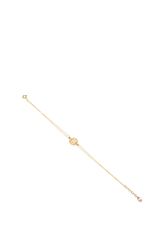 Collection-Alper Tunçoku Kadın H Harf Detaylı Altın Rengi Bileklik EU