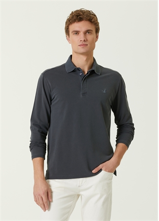 Beymen Club Erkek Comfort Fit Antrasit Polo Yaka Sweatshirt Gri S Beymen Club Erkek Comfort Fit Antrasit Polo Yaka Sweatshirt Gri S