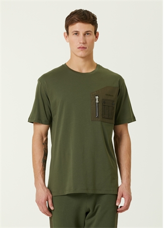 Balmain Erkek Haki Garnili Cep Detaylı T-shirt S EU Balmain Erkek Haki Garnili Cep Detaylı T-shirt S EU