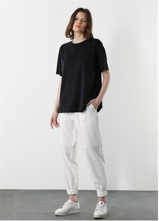 Network Kadın Siyah Basic T-shirt M EU