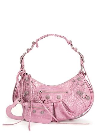 Balenciaga Kadın Le Cagole Pembe Deri Çanta EU