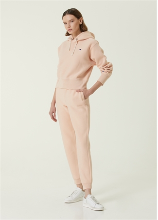 Champion Kadın Altın Rengi Logo Nakışlı Jogger Eşofman Pembe S EU Champion Kadın Altın Rengi Logo Nakışlı Jogger Eşofman Pembe S EU