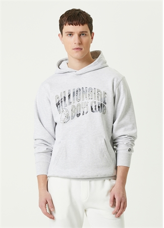 Billionaire Boys Club Erkek Gri Kapüşonlu Desenli Logolu Sweatshirt S EU Billionaire Boys Club Erkek Gri Kapüşonlu Desenli Logolu Sweatshirt S EU