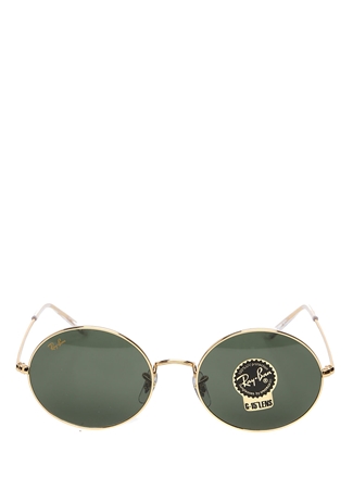 Ray-Ban Oval Gold Yeşil Güneş Gözlüğü Altın Rengi 54 EU