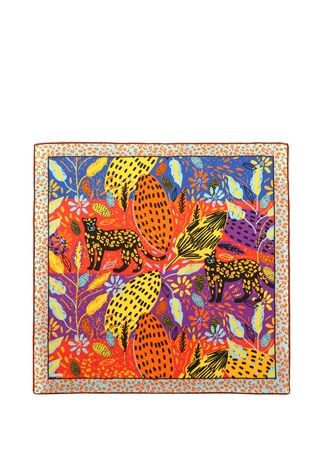 Beymen Kadın Colorblocked Karışık Desenli 90x90 İpek Eşarp Kırmızı EU