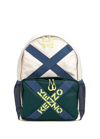 Kenzo Kadın Yeşil Mavi Logolu Sırt Çantası EU
